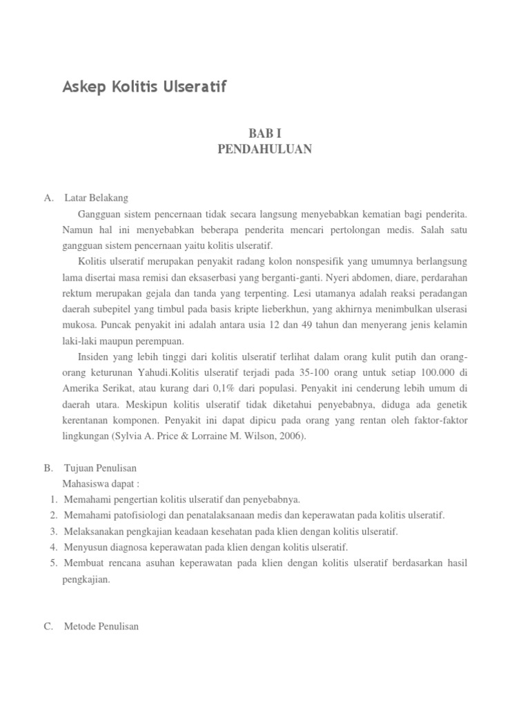 Askep Kolitis Ulseratif | PDF