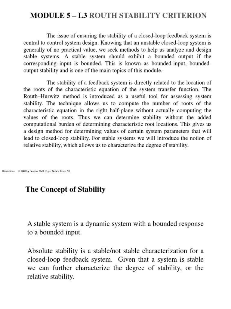 Control System Stability Guide | PDF | Stability Theory | Control Theory