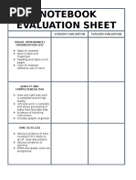 Rubrics For Notebook Checking | PDF | Writing