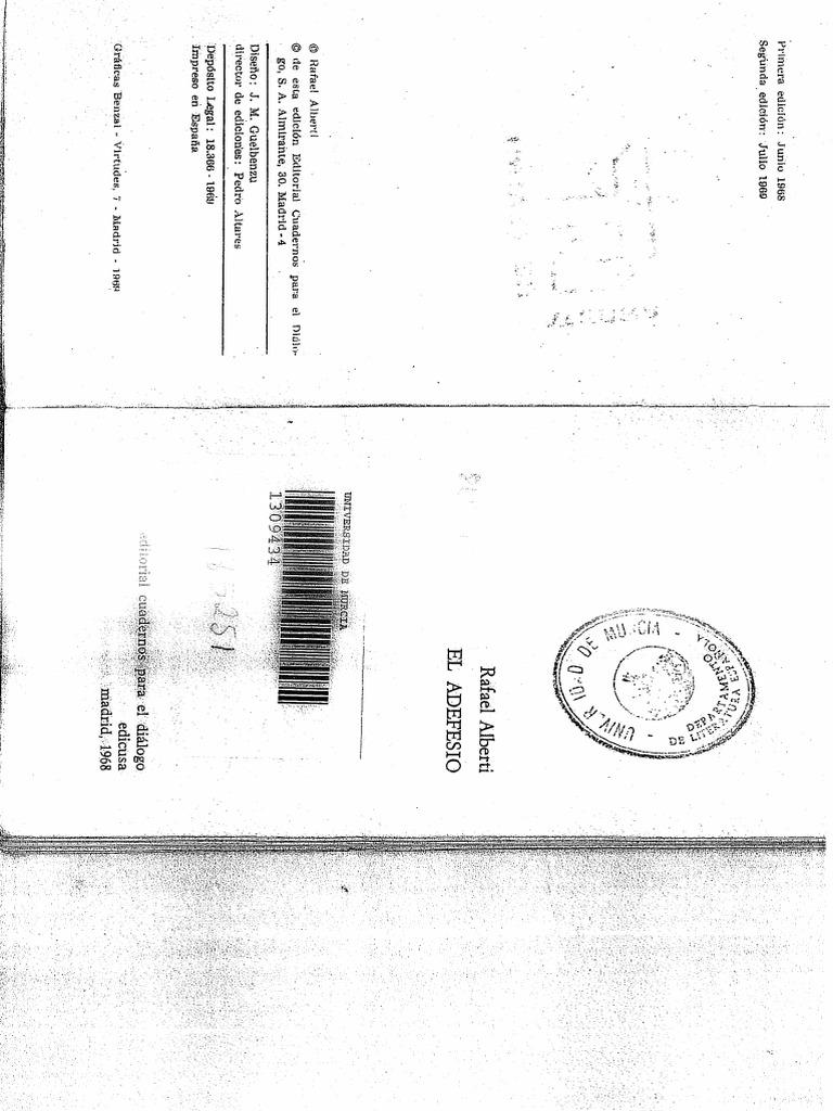 El Adefesio - Rafael Alberti PDF | PDF