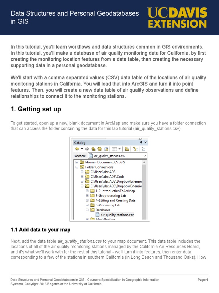 Data Structures and Personal Geodatabases in GIS - 2016 - 05 - 28 PDF ...