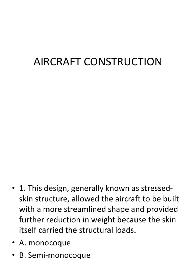 Aircraft Construction | PDF | Flight Dynamics (Fixed Wing Aircraft ...