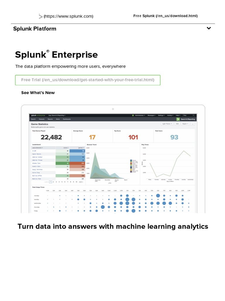 Machine Data Management & Analytics - Splunk Enterprise | PDF | Machine ...