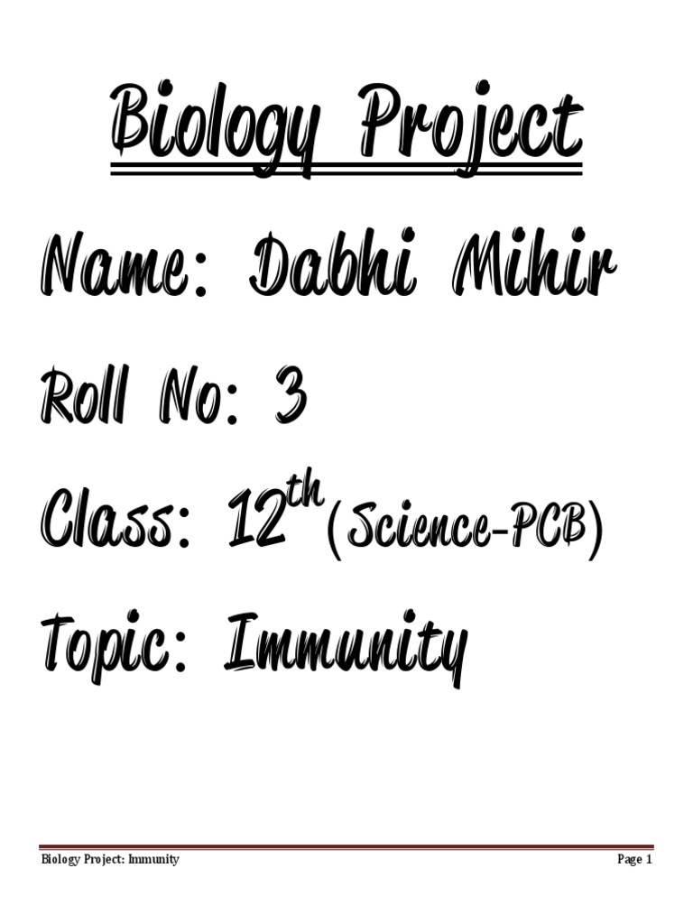 Bio Project Immunity | PDF | Antibody | Lymphatic System