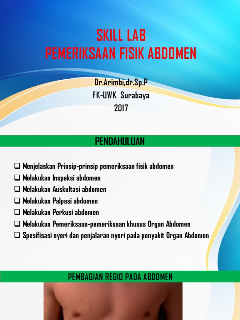 Pemeriksaan Fisik Abdomen 2017 | PDF