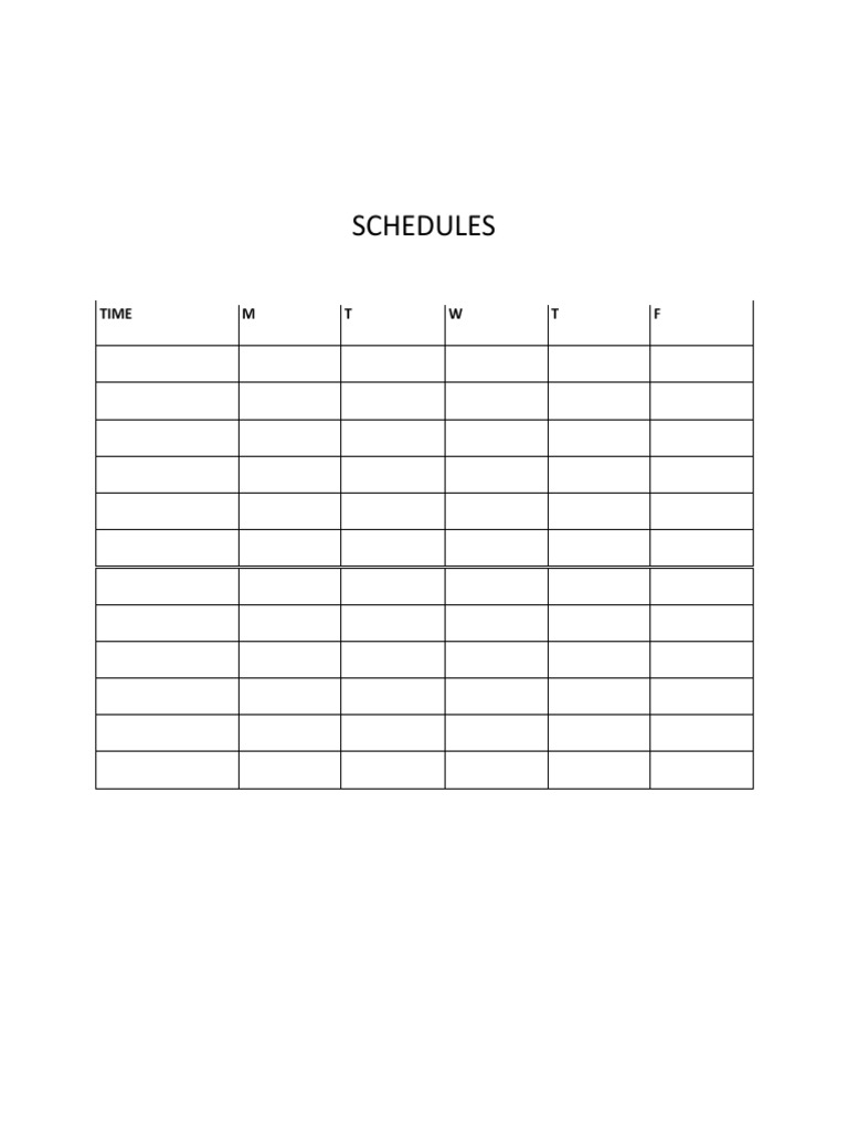 SCHEDULES | PDF