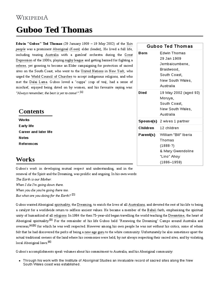 Guboo Ted Thomas | PDF