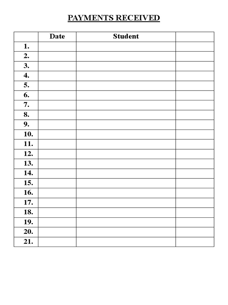 Payments Received | PDF