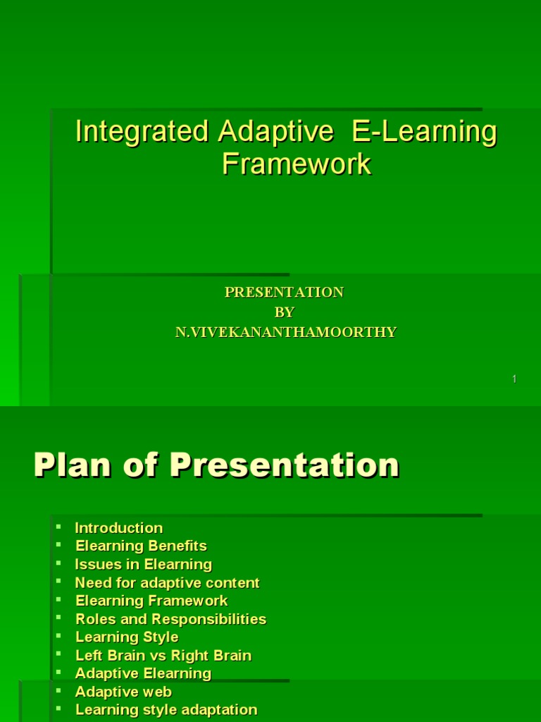 Adaptive Elearning Framework | PDF | Educational Technology | Learning