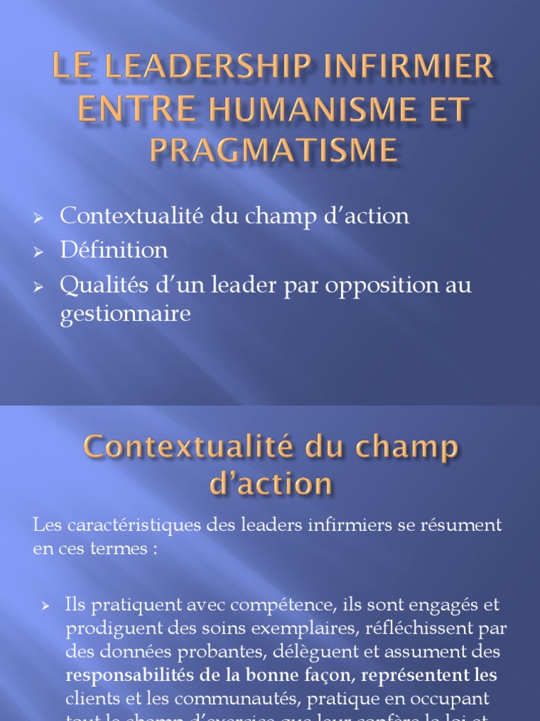 Le Leadership Infirmier 3 | PDF | Allaitement | Direction
