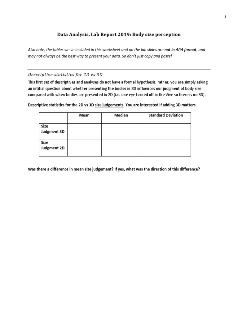 Data Analysis Worksheet | PDF | P Value | Student's T Test