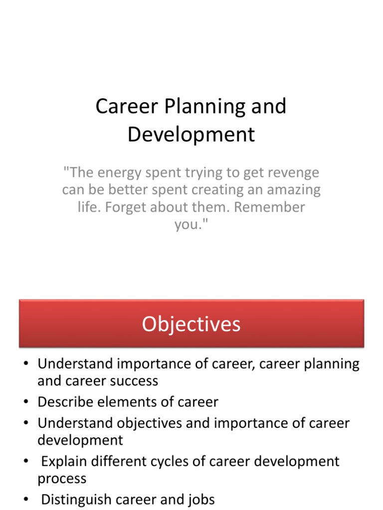 Career Planning and Development Overview | PDF | Employment | Human ...