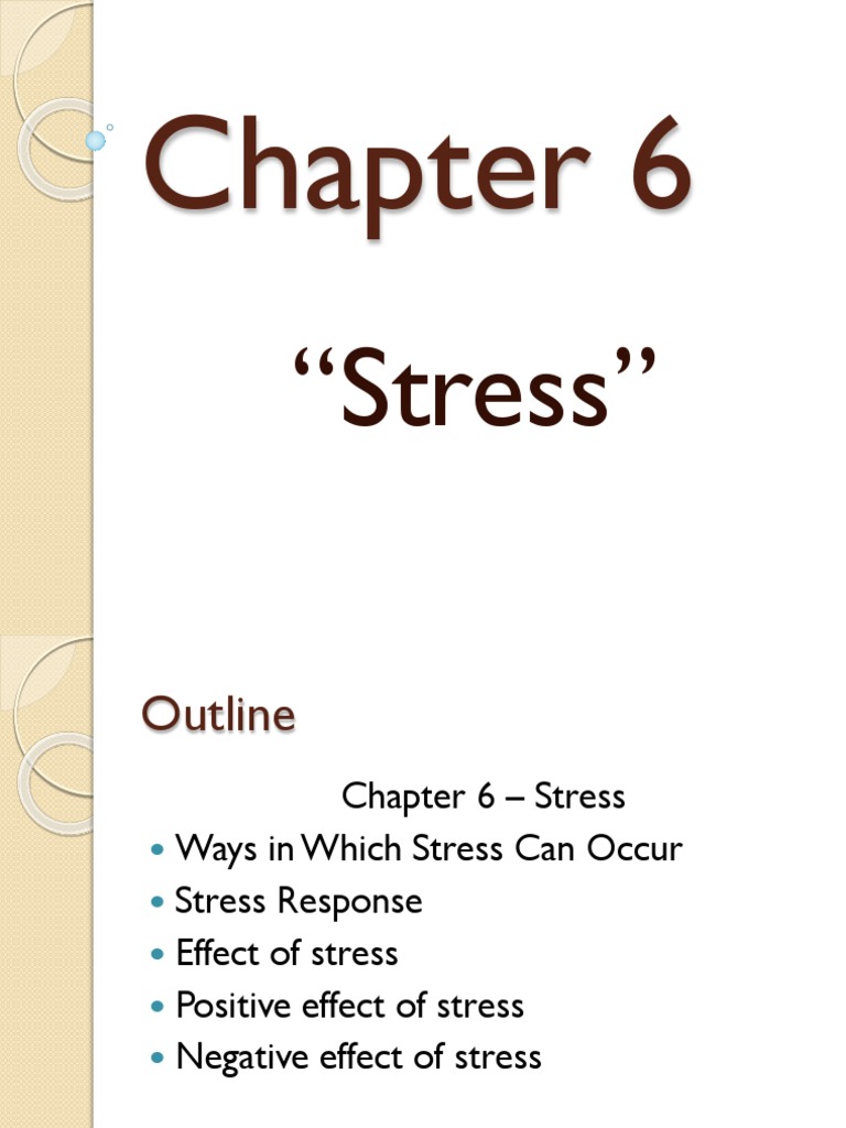 Chapter 6-Stress | PDF | Coping (Psychology) | Stress (Biology)