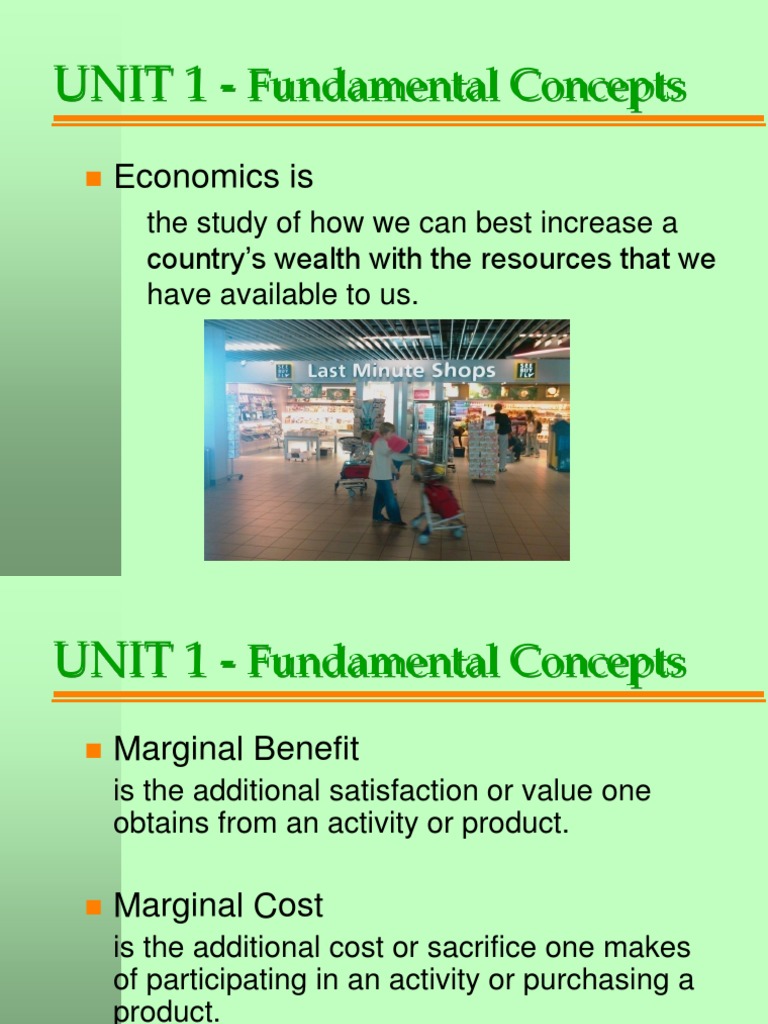 Fundamental Economics Concepts Explained | PDF | Gross Domestic Product ...