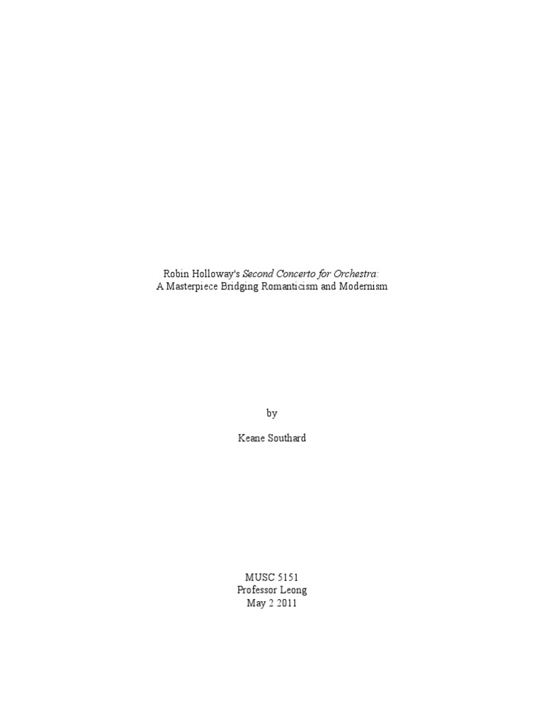 Robin Holloway's 'Second Concerto For Orchestra': A Masterpiece ...