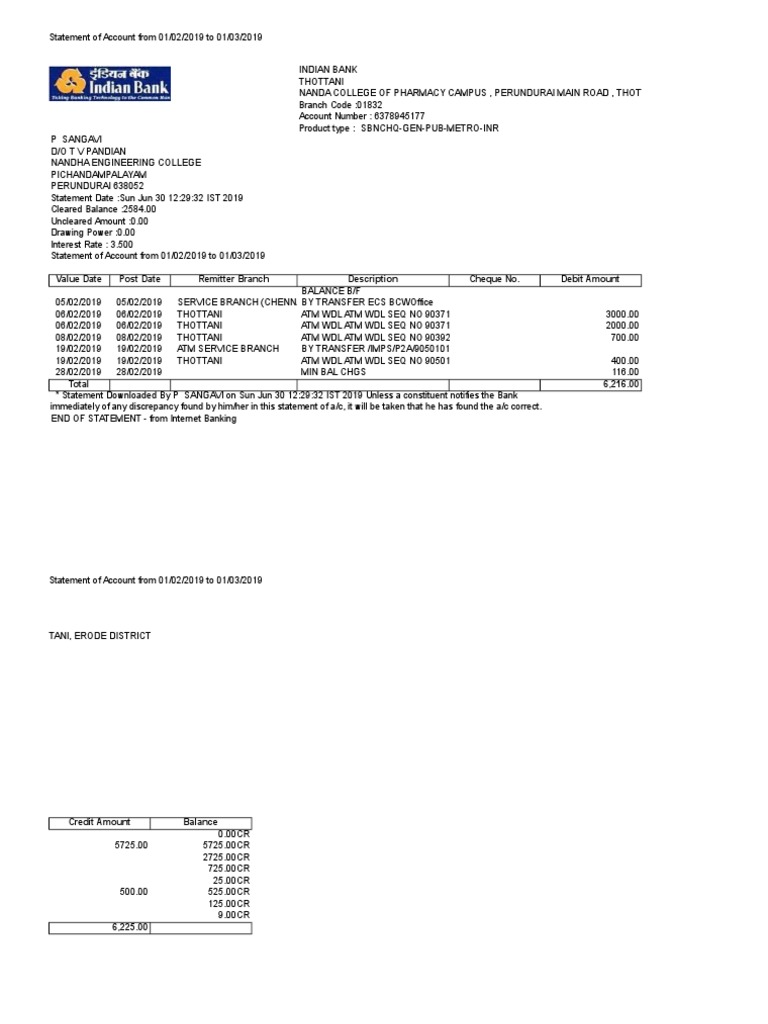 Value Date Post Date Remitter Branch Description Cheque No. Debit ...