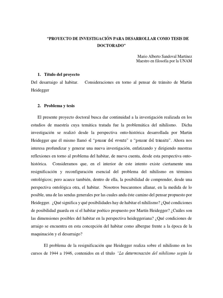 Heidegger y El Habitar | PDF | Martin Heidegger | Nihilismo