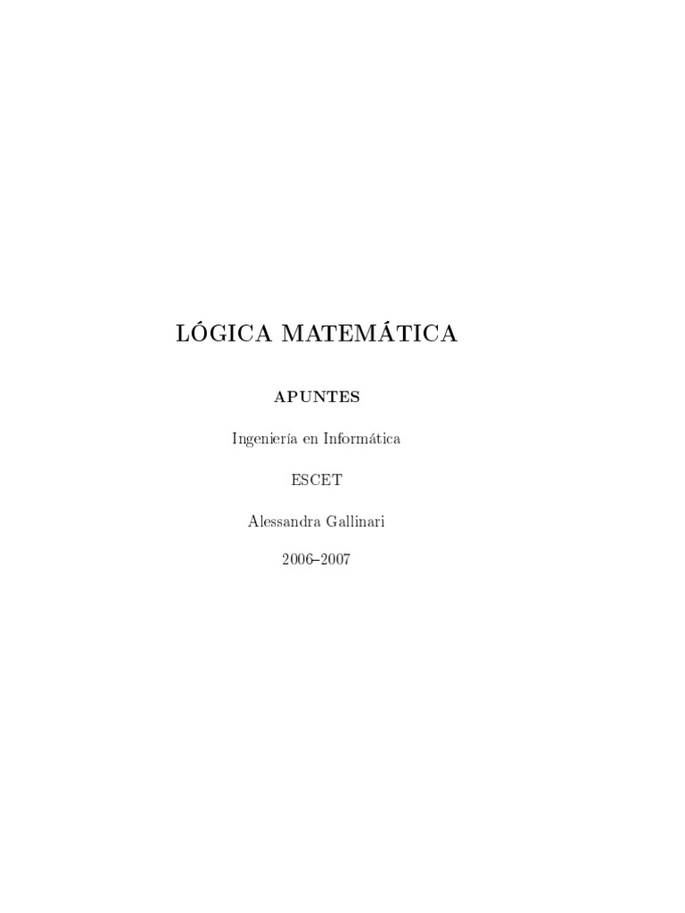 Lógica Matemática para Informáticos | PDF | Prueba matemática | Axioma