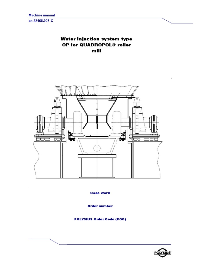 Water Injection System Type OP For QUADROPOL® Roller Mill: Machine ...