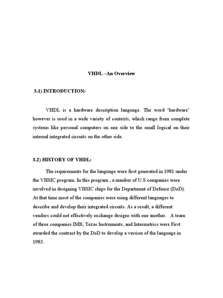 VHDL | PDF | Field Programmable Gate Array | Vhdl VHDL | PDF | Field Programmable Gate Array | Vhdl
