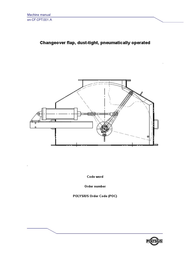 Changeover Flap, Dust-Tight, Pneumatically Operated | PDF | Machines ...