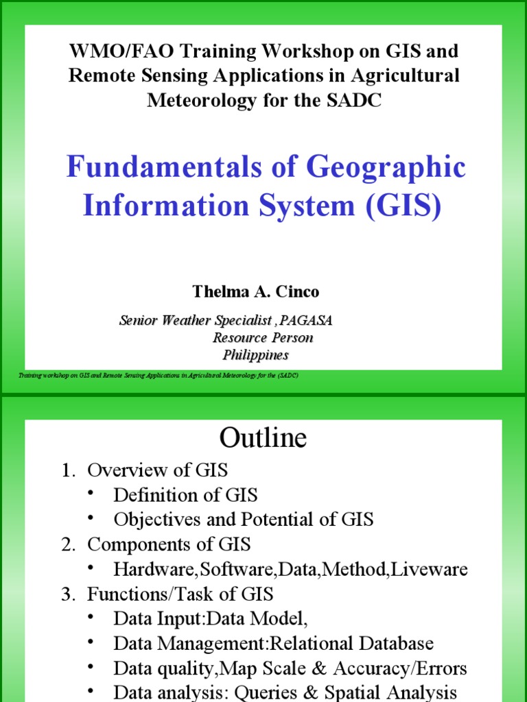 Fundamentals of GIS - Seminar | PDF | Geographic Information System | Relational Database
