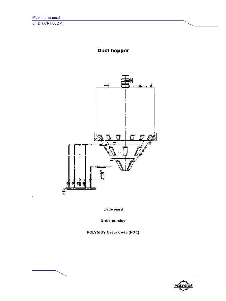 Dust Hopper: Machine Manual en-DH - CPT.002.A | PDF | Valve | Machines