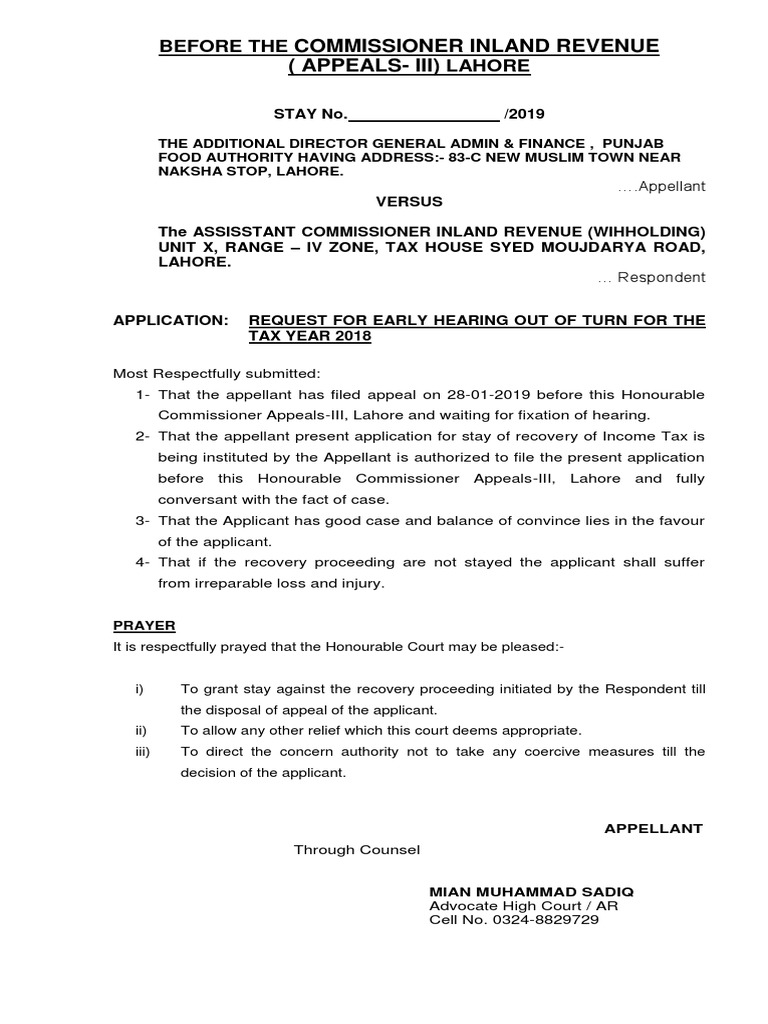 Early Hearing Application | PDF