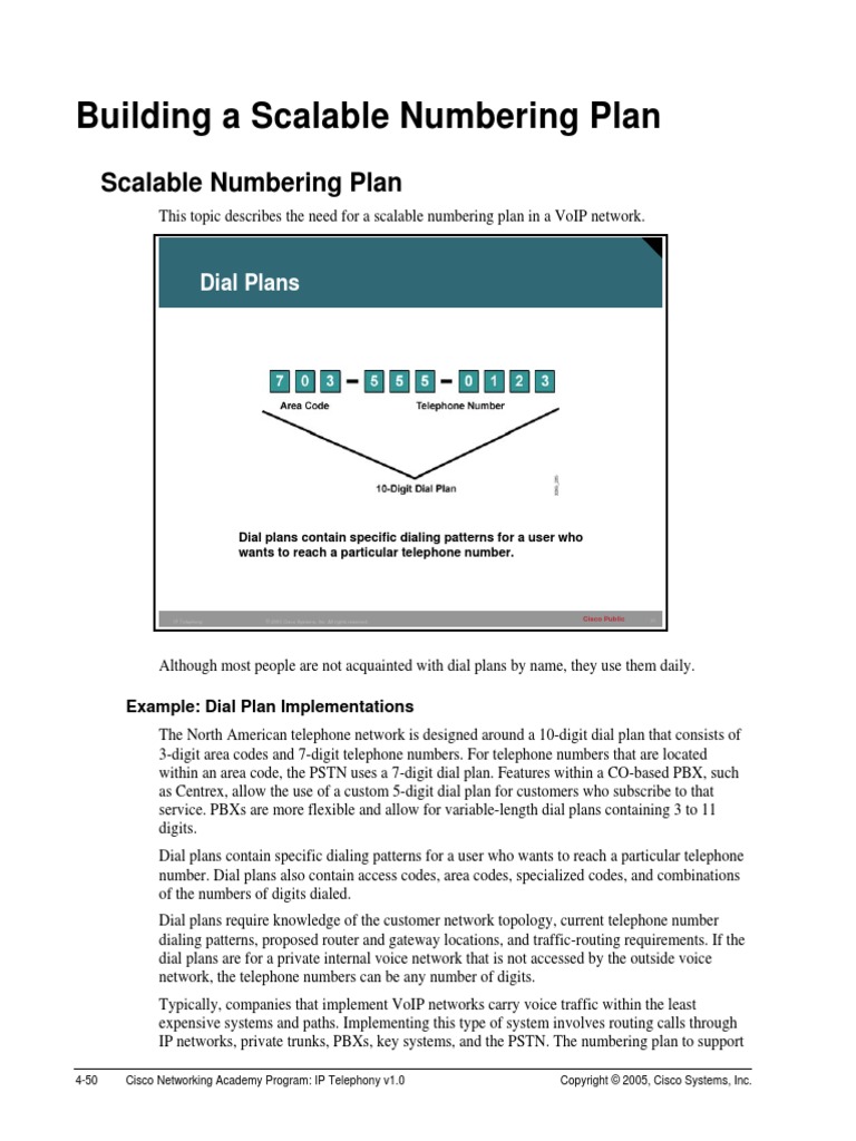 4 4 Building Scalable Num Plan PDF | PDF | Telephone Numbering Plan ...