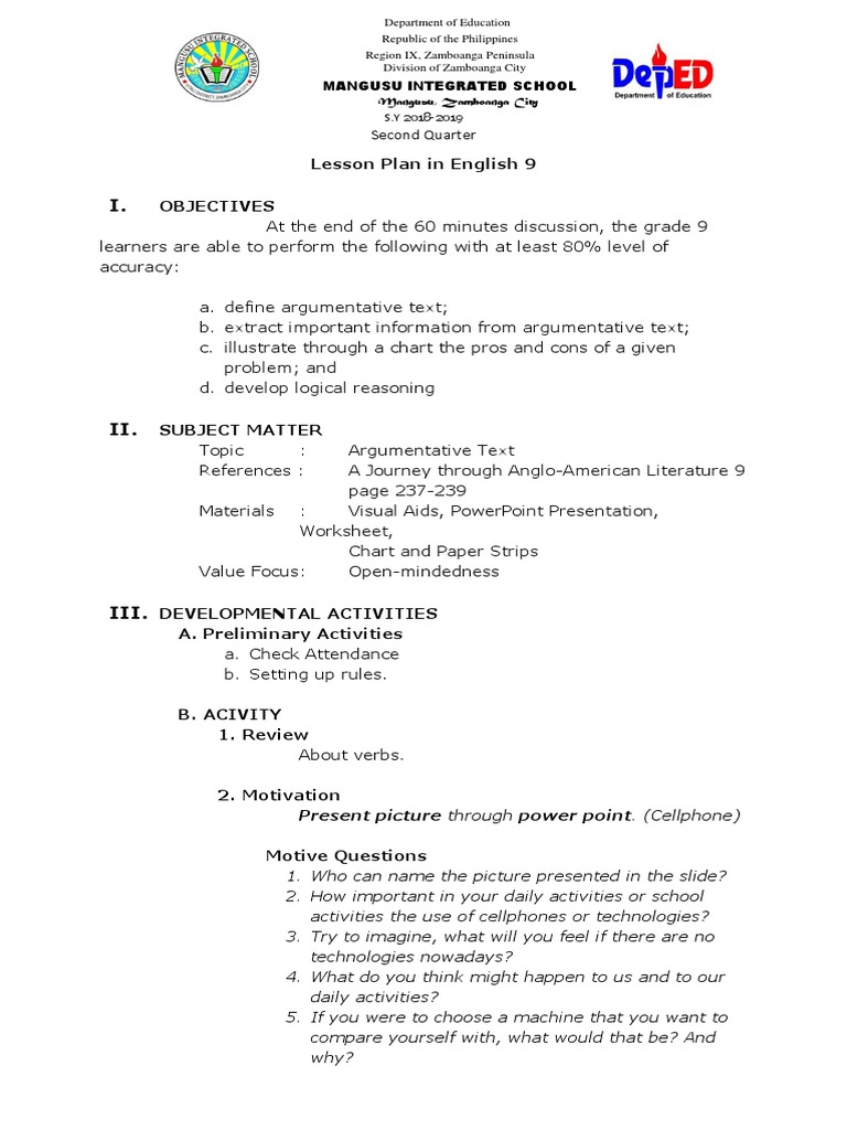 Analyzing the Pros and Cons of Technology: A Lesson Plan on Developing ...
