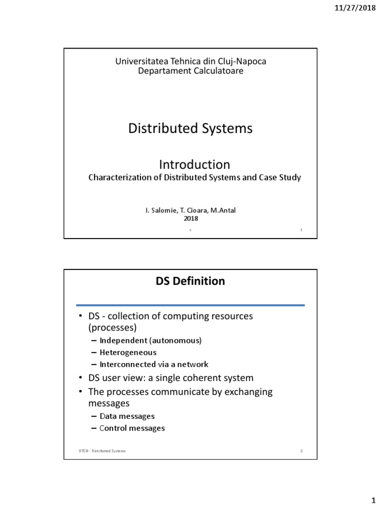 Distributed Systems: DS Definition | PDF | Load Balancing (Computing) | Web Server