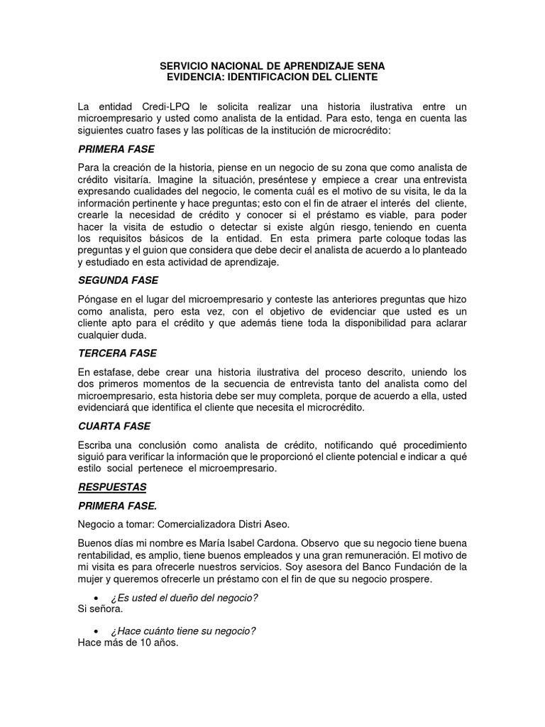 Evidencia - Identificacion Del Cliente | PDF | Cliente | Bancos
