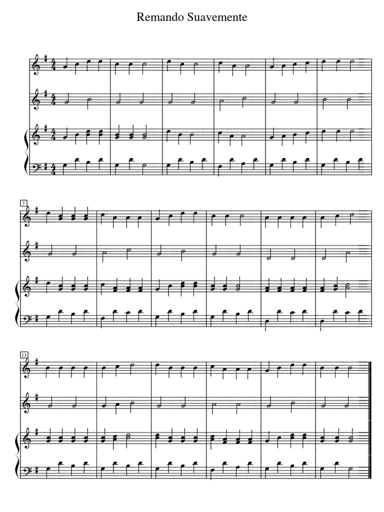 Remando Suavemente Violão + Violino | PDF