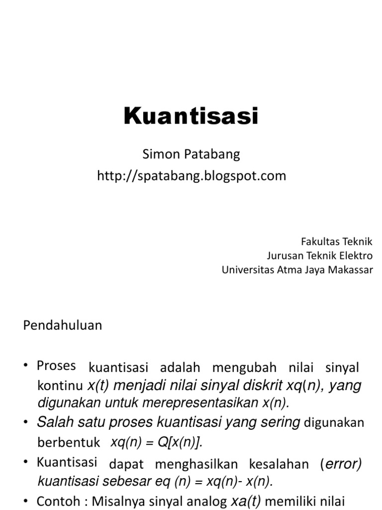 Kuantisasi Sinyal | PDF