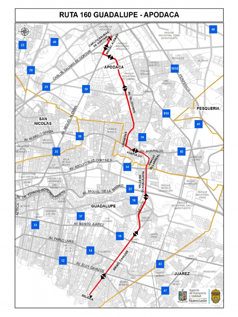 Ruta 160 Guadalupe - Apodaca | PDF