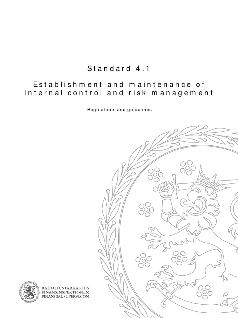 Standard 4.1 Establishment and Maintenance of Internal Control and Risk ...