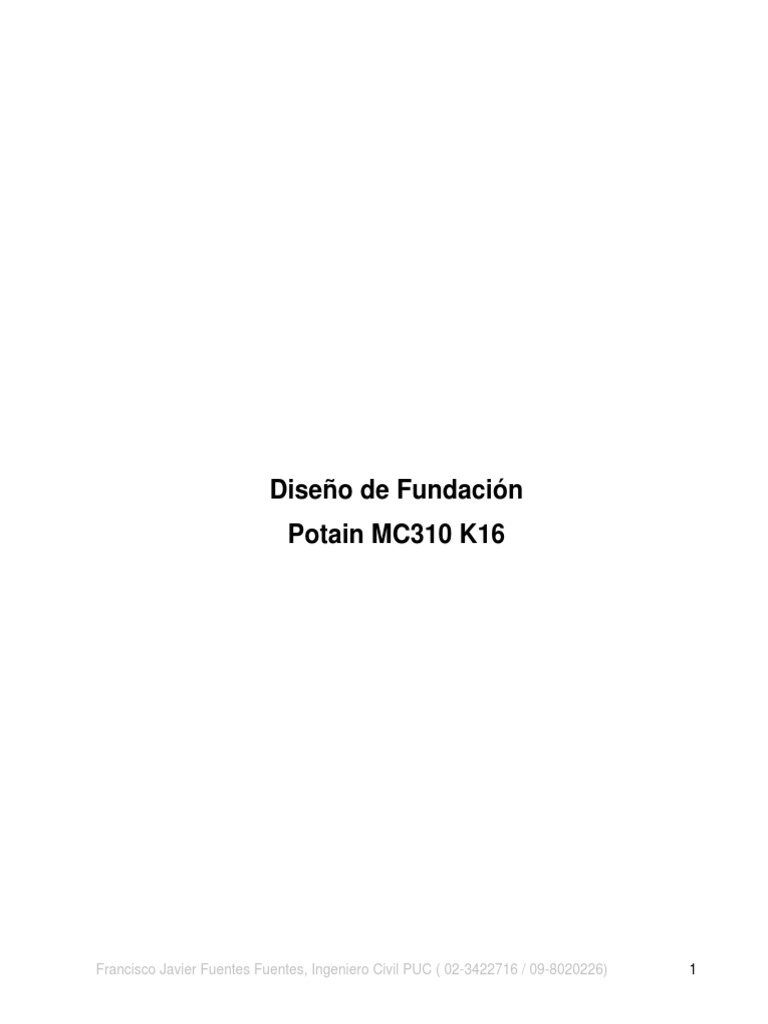 MCA Potain MC310 K16 02-02-2009 PDF | PDF | Doblar | Hormigón