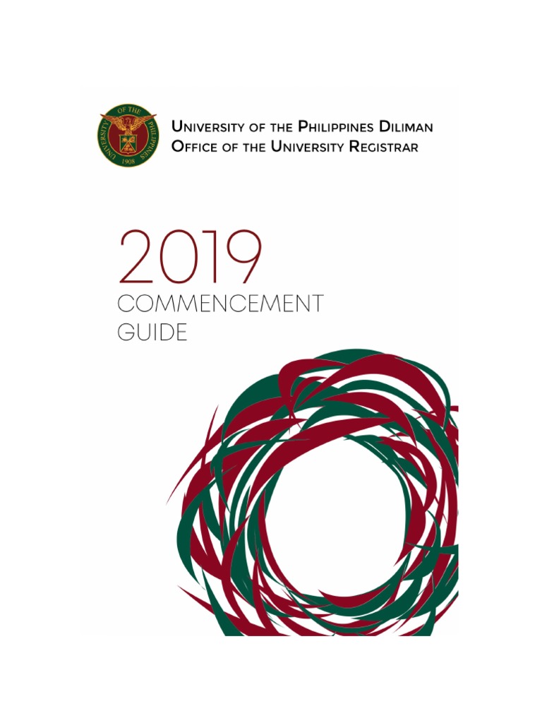 Commencement Guide: University of The Philippines Diliman Office of The ...