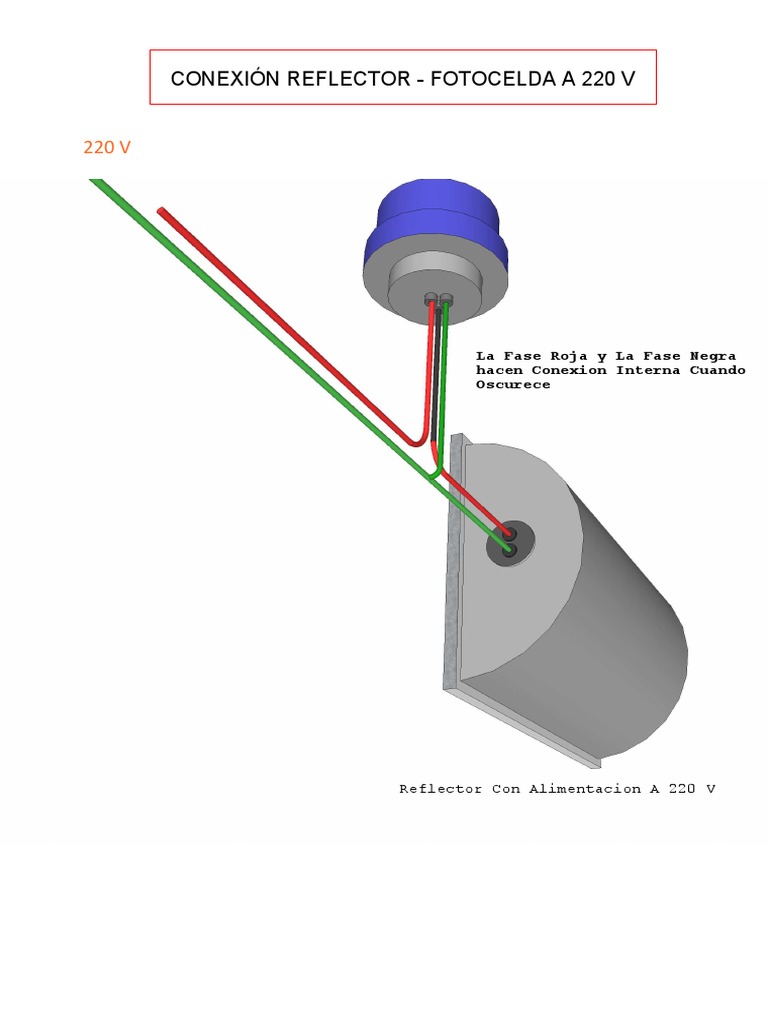 Conexion Fotocelda Reflector A 220 V PDF | PDF