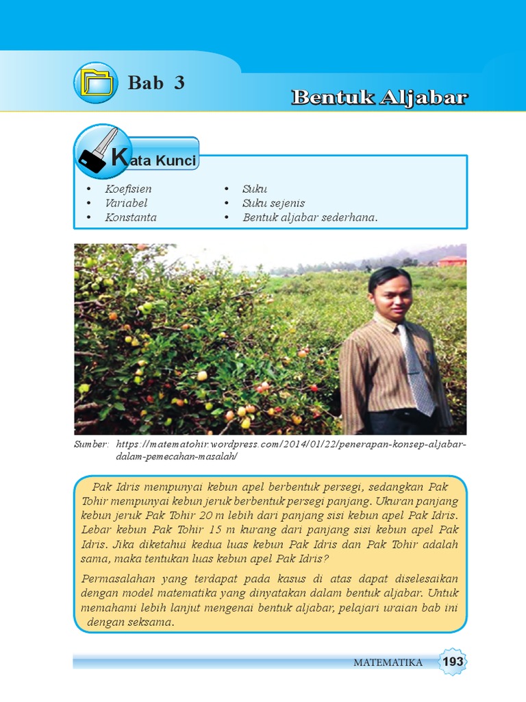BAB 3 Bentuk Aljabar | PDF