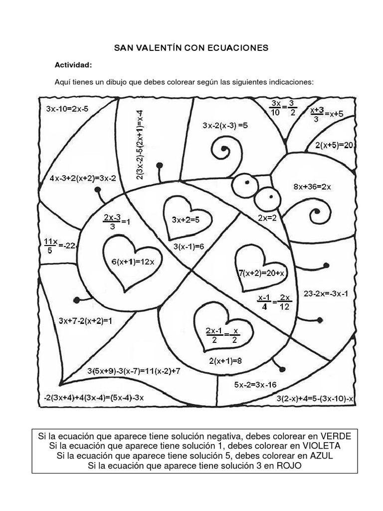 Dia de San Valentin Ecuaciones | PDF