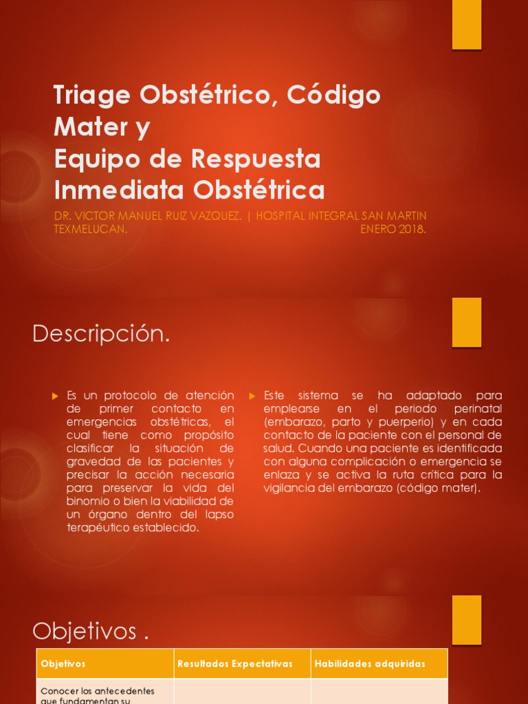 Presentacion Codigo Mater | PDF | Muerte materna | Medicina