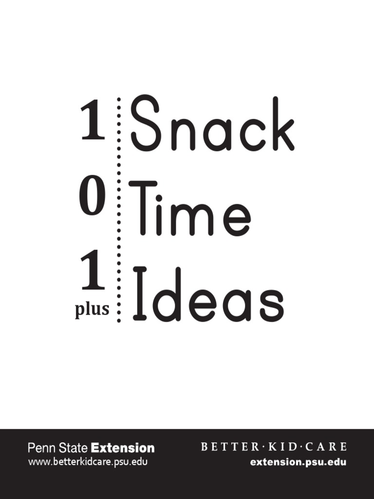 Snack Time Ideas: WWW - Betterkidcare.psu - Edu | PDF | Grocery Store ...