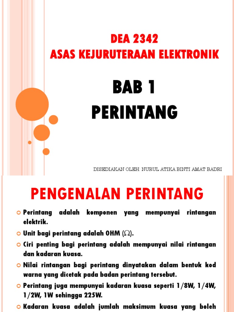 Bab 1 Perintang | PDF
