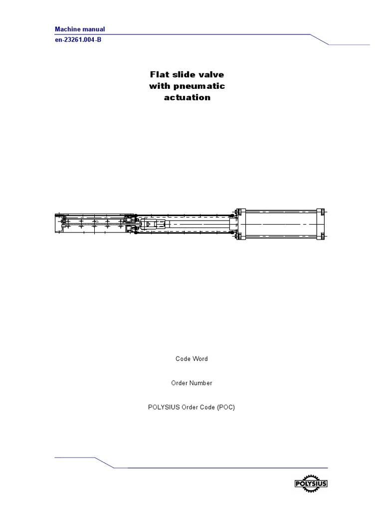 Flat Slide Valve With Pneumatic Actuation | PDF | Valve | Machines