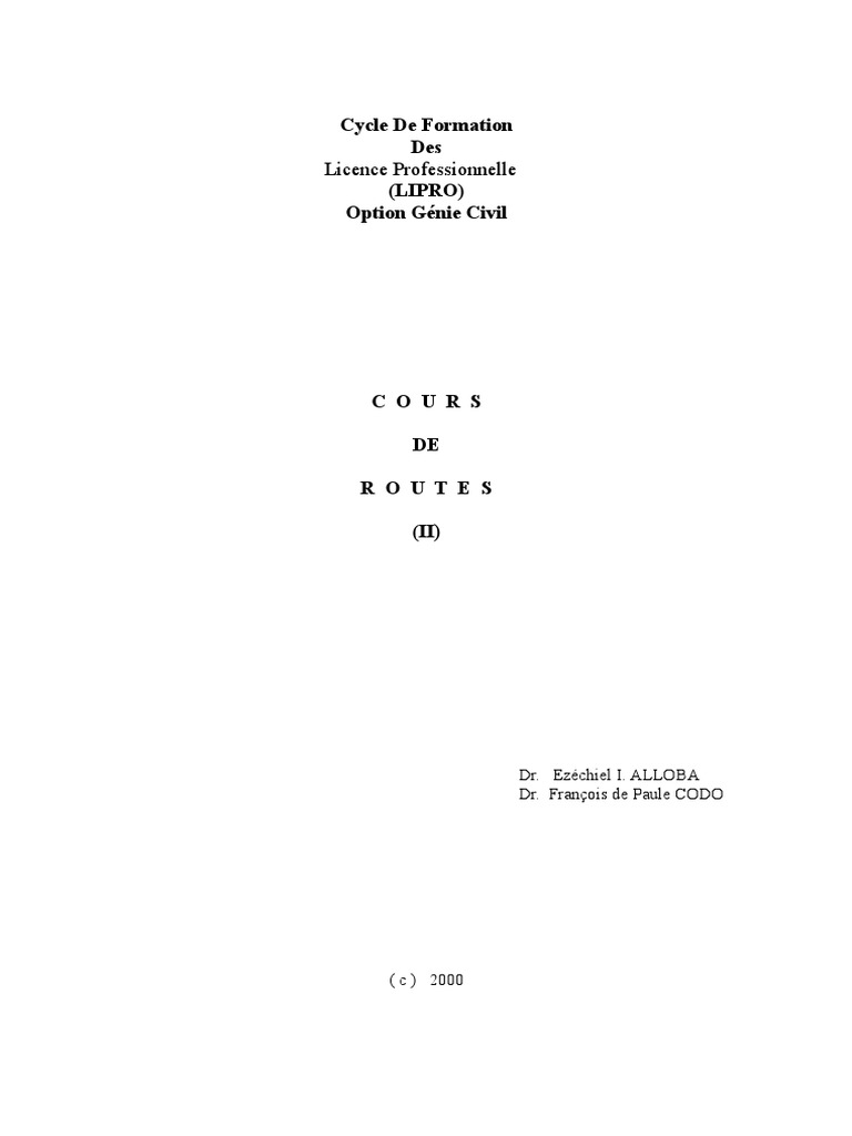 Cours Route Niveau Licence | PDF | Asphalte | Fondation (construction)