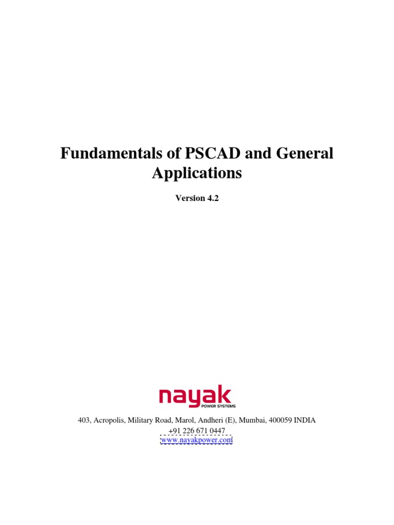 Fundamentals of PSCAD and General Applications | PDF | Transformer ...