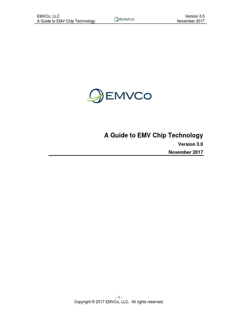 A Guide To EMV Chip Technology v3.0 1 | PDF | Emv | Smart Card