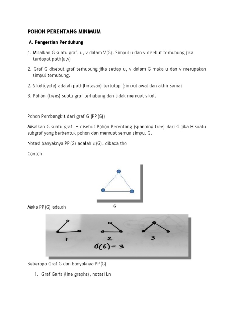 Pohon Pembangkit Minimal Suatu Graf Berbobot | PDF | Metode & Bahan Ajar