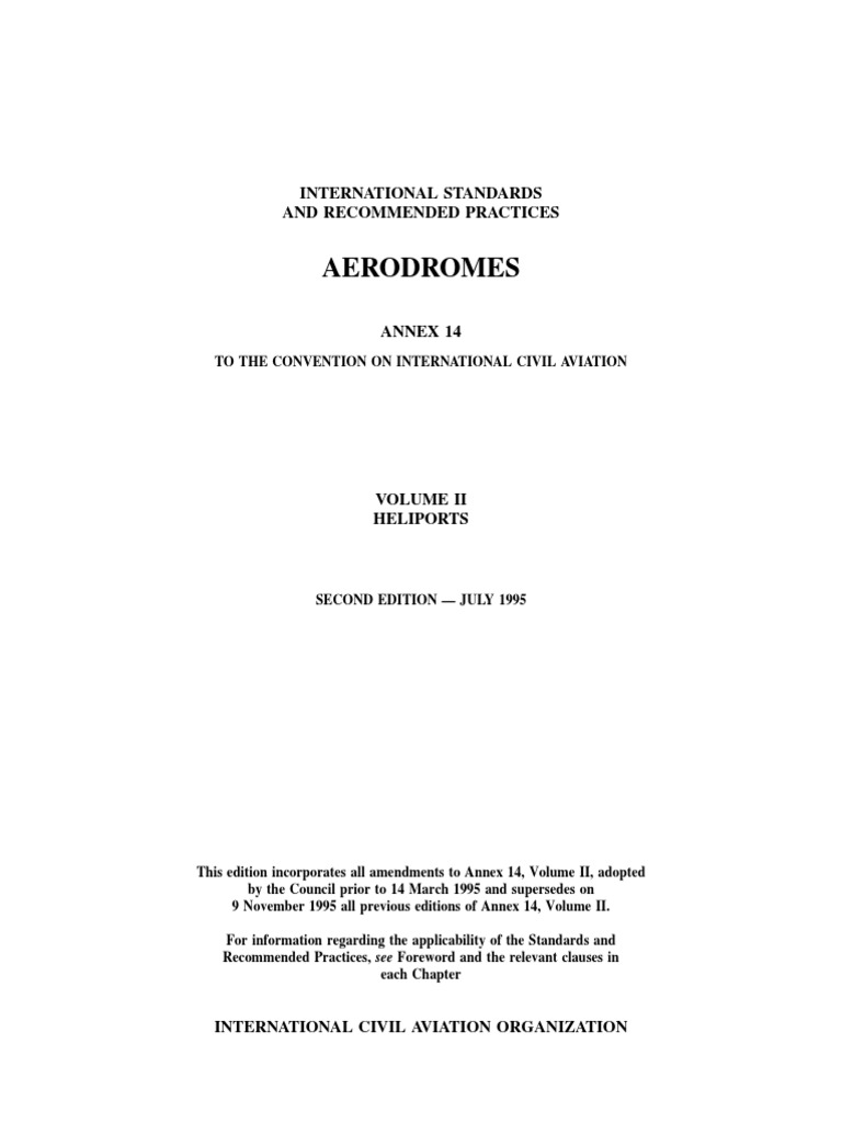 Annex 14 - v2 PDF | Download Free PDF | Aviation | Nature